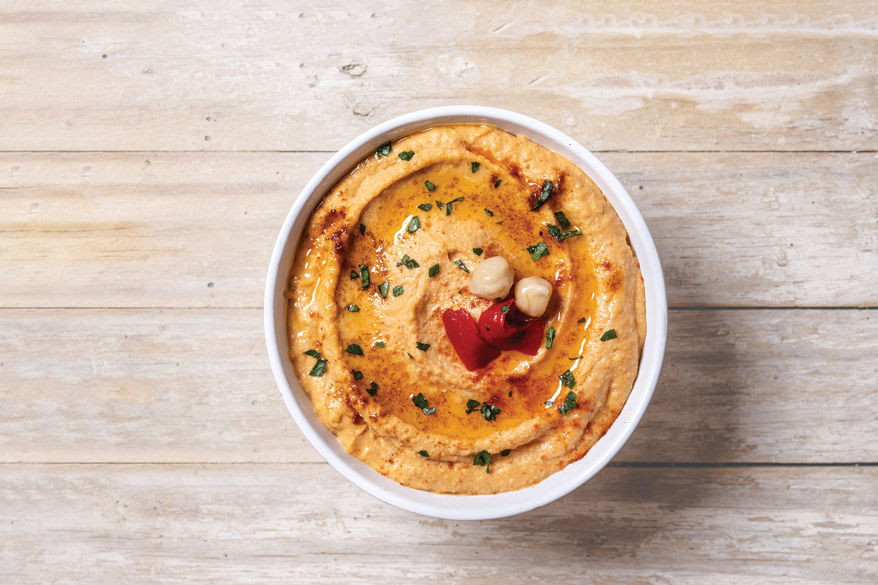 Houmous aux poivrons rôtis | Magazine Boomers & Cie
